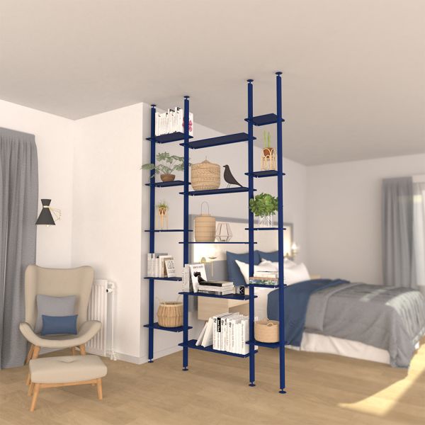 etagère de séparation chambre dressing du sol au plafond | Bretagne Design